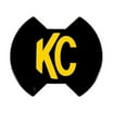 KC HiLiTES 6in. Round Soft Cover (Pair) - Black w/Yellow KC Logo ...