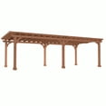 VEIKOUS 24' x 12' Outdoor Pergola, Cedar Wood Pergola Grape Trellis for ...
