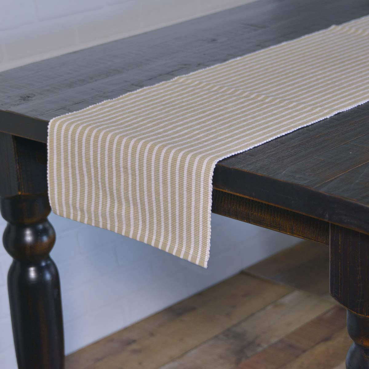 Ashton & Willow Taupe Grey Farmhouse Tabletop Kitchen Harmony Cotton ...