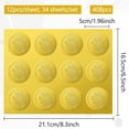 34 Sheets Self Adhesive Gold Foil Embossed Stickers Round Dot Medal ...