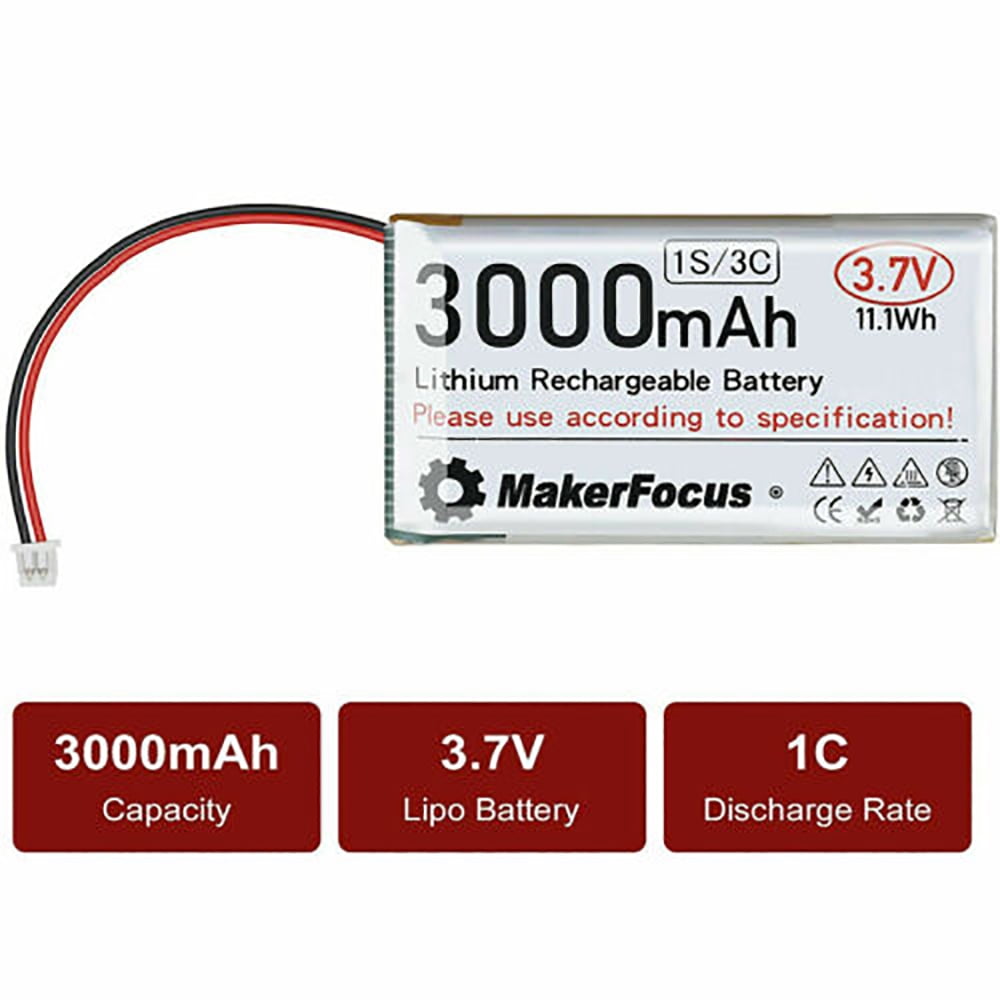 Buy LiteBee 4Pcs Lithium Battery 3.7V 3000mAh Rechargable Batteries W ...