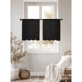 Black Grid Sheer Curtains 54 inches Long, Square Frame Pitch Black ...