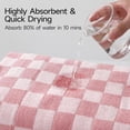 2 Piece Pink Checkered Bath Towels Set - 27”x55” Highly Absorbent ...