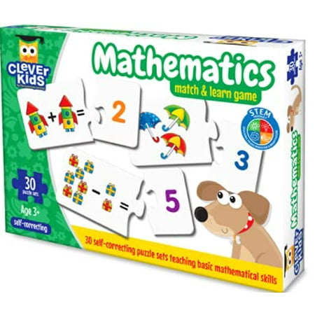 Clever Kids Mathematics Match & Learn 30 Puzzle Sets Self Correcting ...