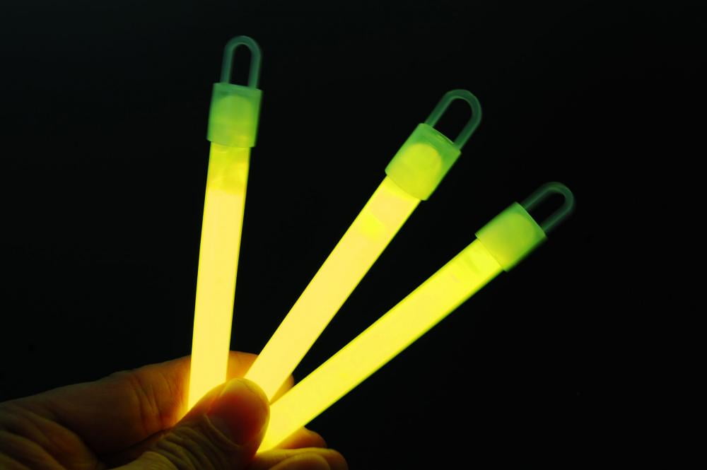 DirectGlow 50 Count Yellow 4 inch Premium Glow Sticks with Lanyards 10 ...