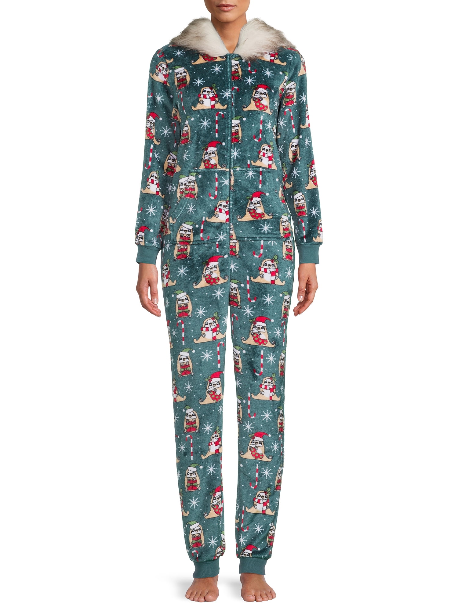 Secret Treasures Women's Sloth Union Suit Pajamas - Walmart.com