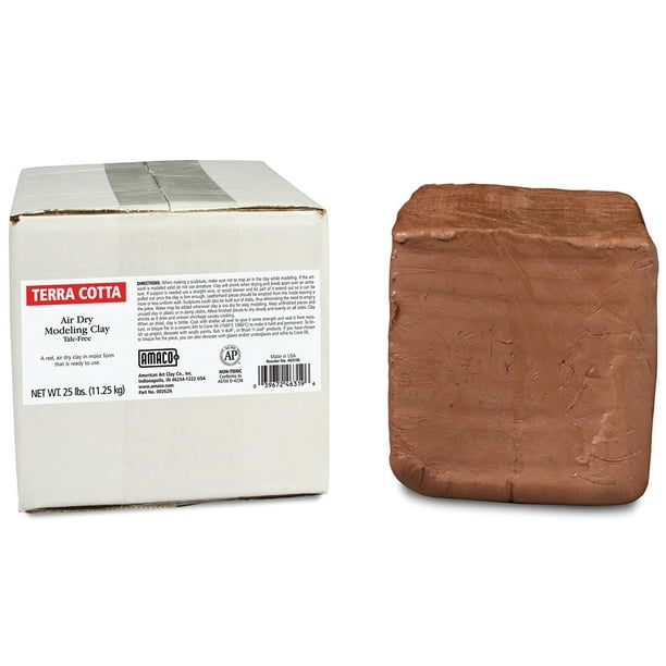 AMACO Air Dry Modeling Clay, 25 lbs., Terra-Cotta - Walmart.com