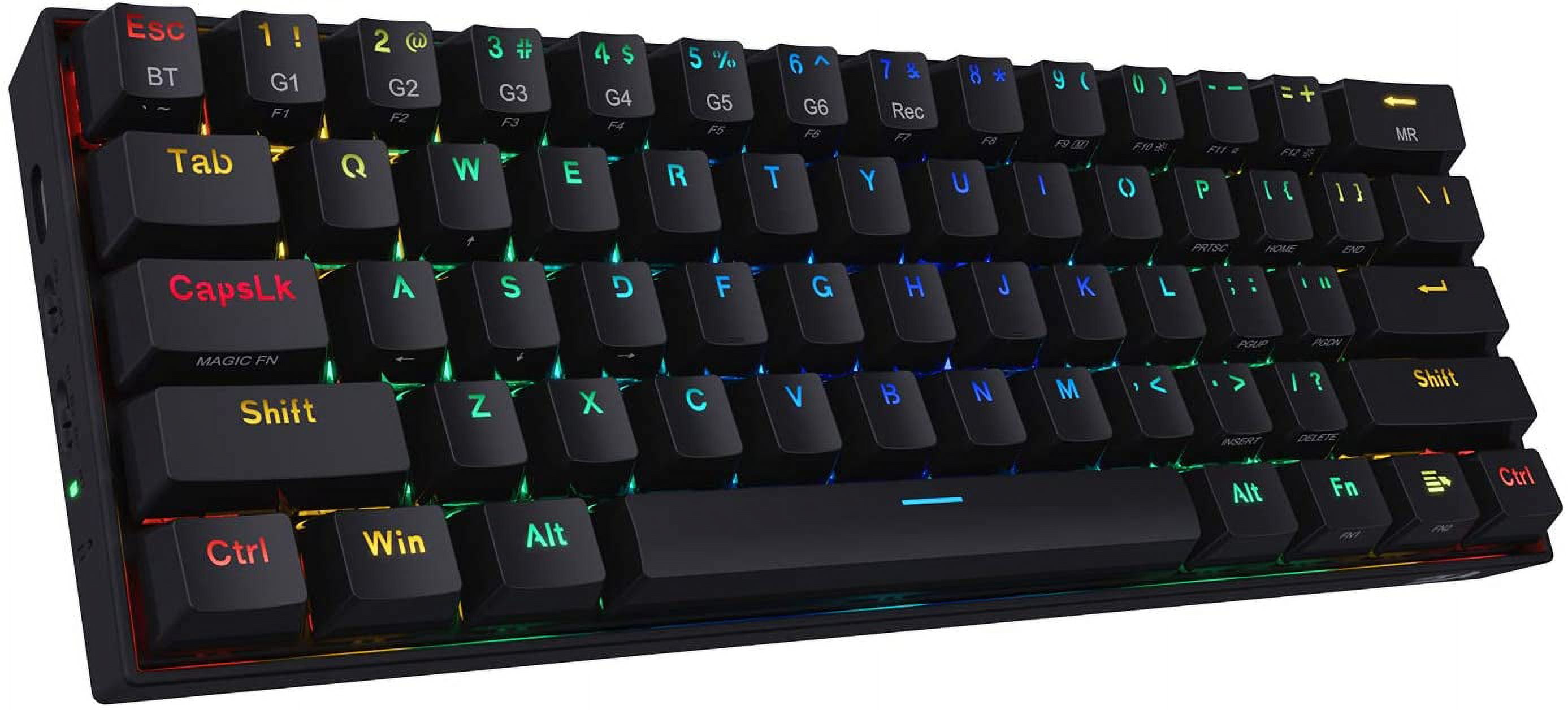 Teclado Gamer Mecánico Inalámbrico 60% Con Bluetooth Y Rgb Levamdar ...