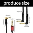 3.5mm To 6.35mm 90 Degree Right Angle Mono Cable For Electric Guitar ...
