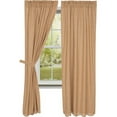 VHC Brands Millsboro Window Curtains, Panel Scalloped Set of 2, Tan ...