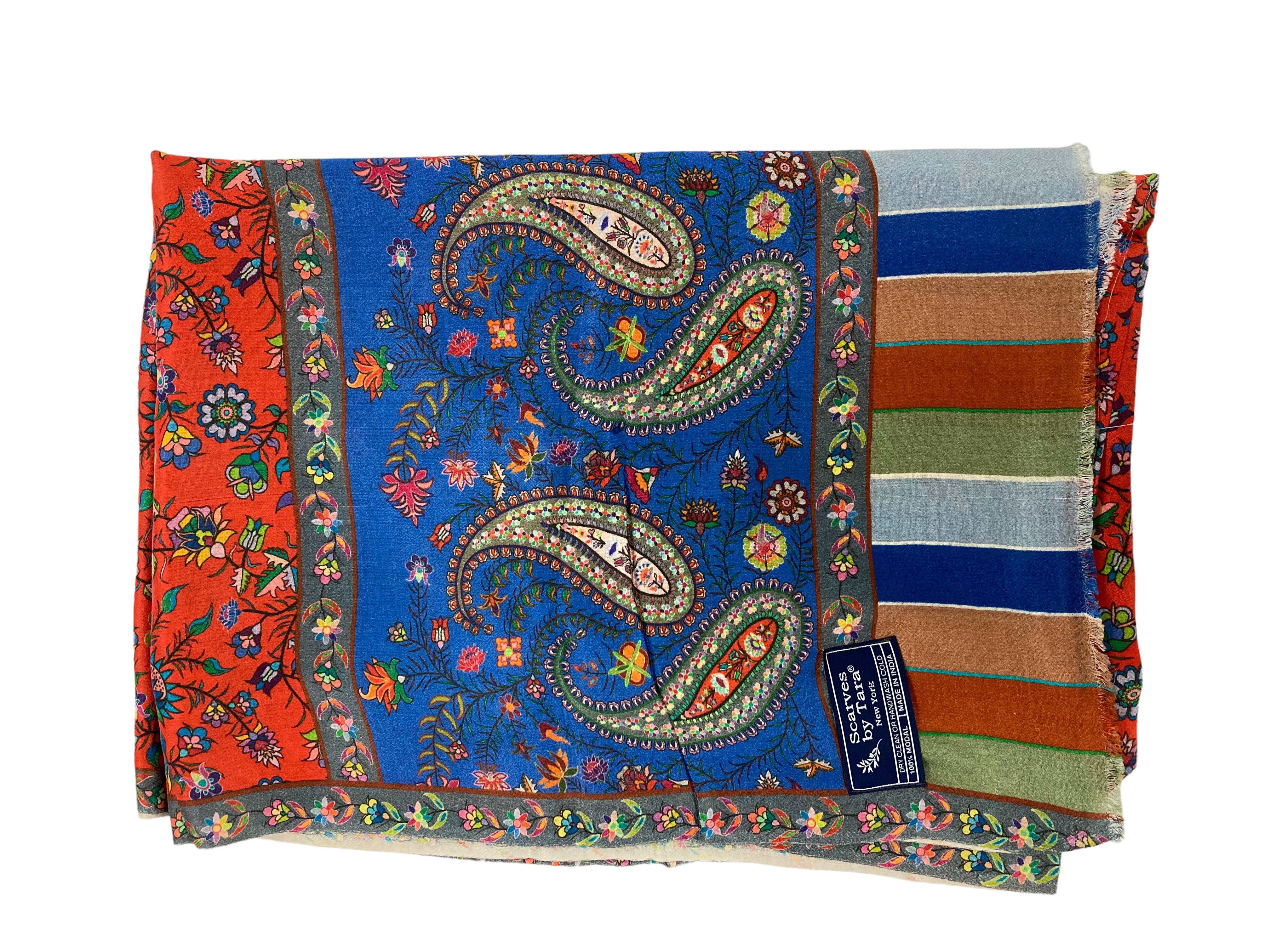 Chilli Red Modal Scarf in the Iconic Abstract print. - Walmart.com