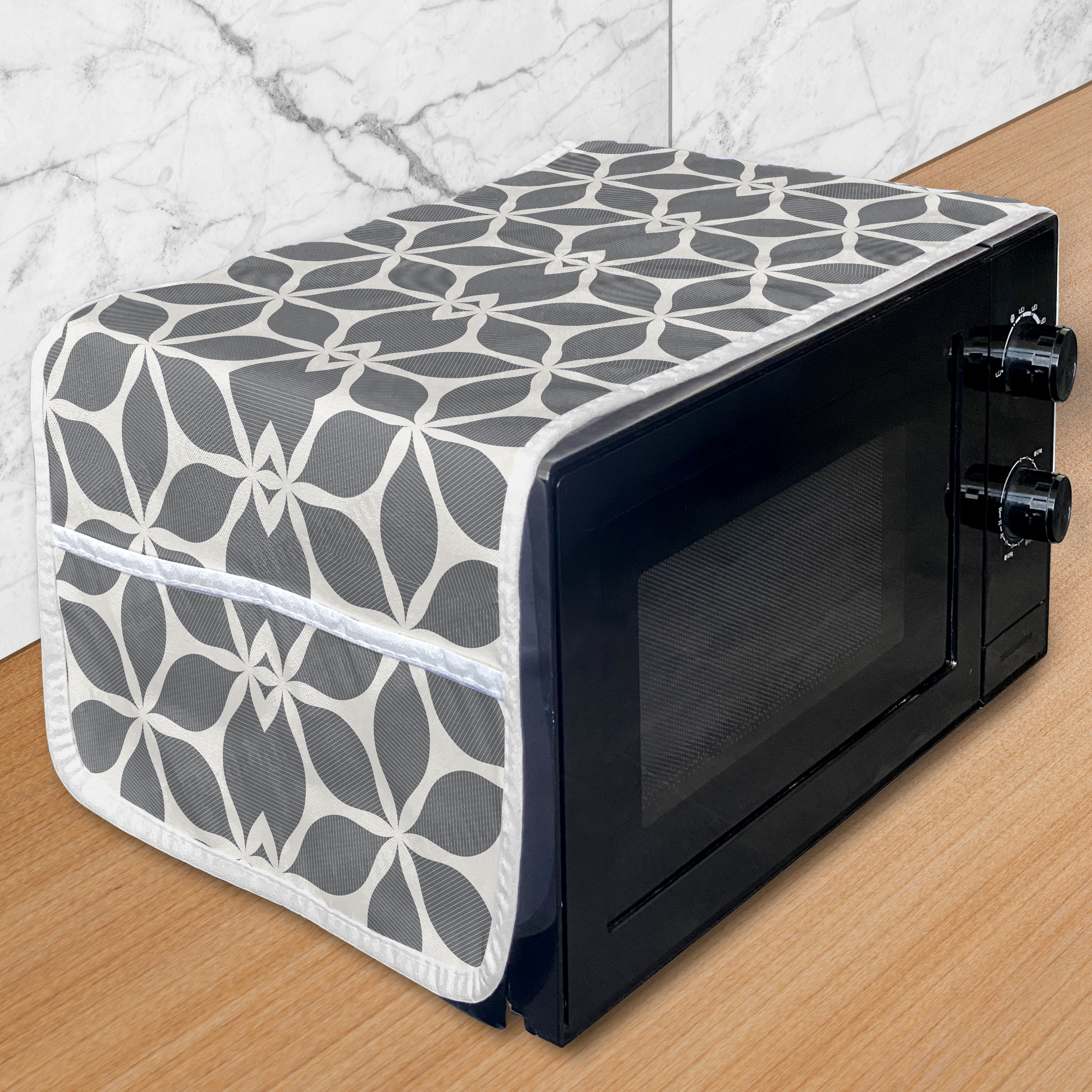 Abstract Microwave Oven Cover, Pattern of Connected Floral Formations ...