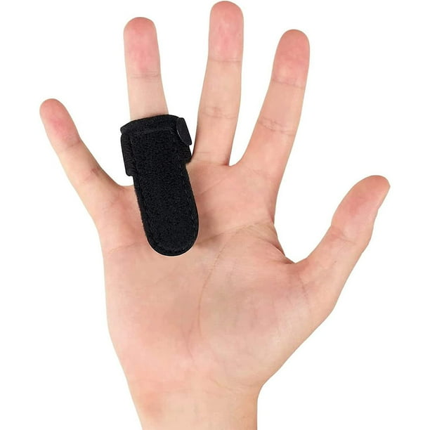 Adjustable Black Finger Splints - Spring Loaded Joint Immobilizer for ...