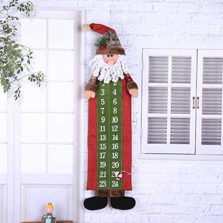MYG Christmas Advent Calendar 2024 Santa Claus Snowman Style Hanging ...