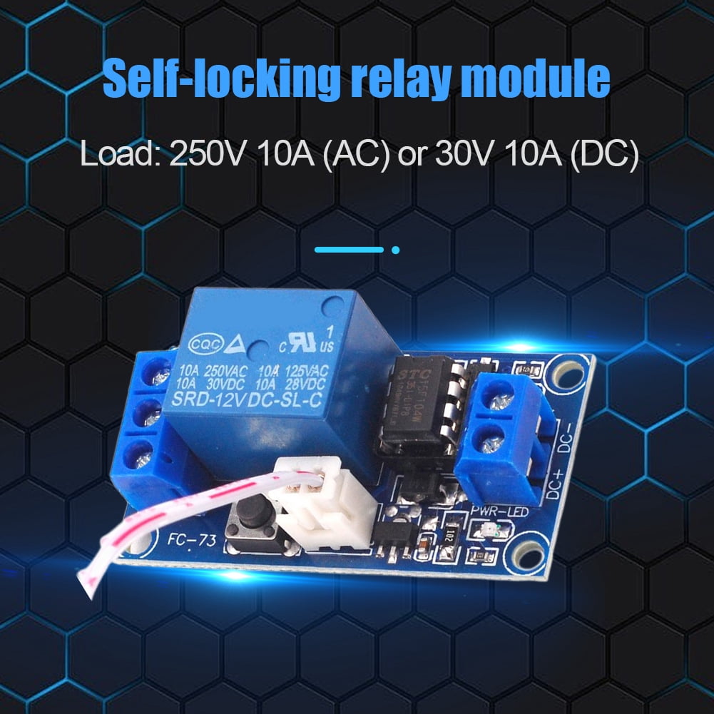 5V/12V/24V Single Button Relay Module One-key Start-stop ...