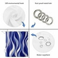 Blue Line Shower Curtain, 48" x 72", Gradient Abstract Twisted Wave ...