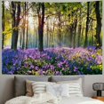 Chilfamy Forest Sunshine Tapestry Wall Hanging Spring Purple Lavender ...
