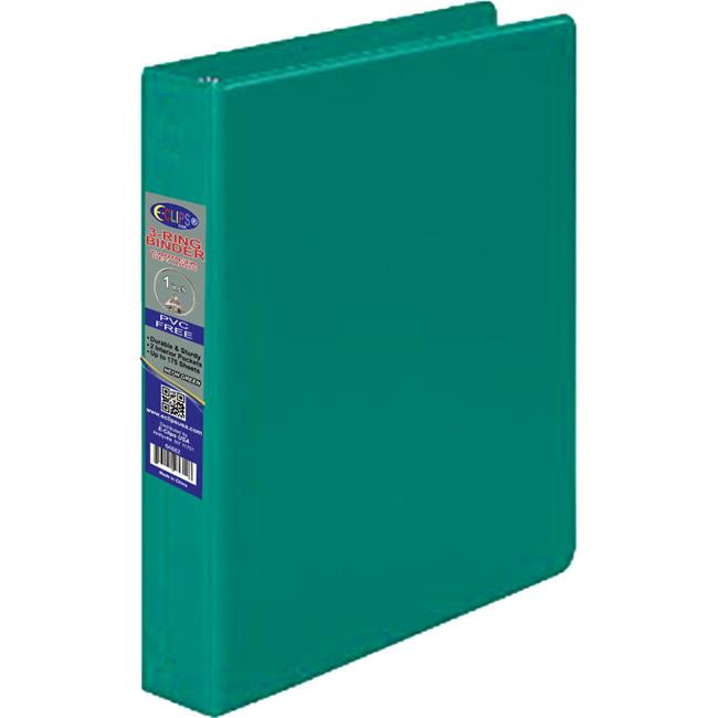 DDI 1981545 E-Clips 1" 3-Ring Binder - Neon Green 2 Interior Pockets ...