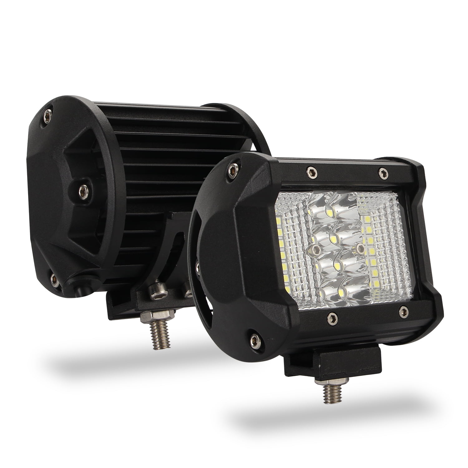 CARGOOL 2Pcs 4" LED Light Bar, 108W 10800lm High Brightness LED Light ...