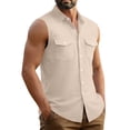 Big & Tall Men's Tank Top Sleeveless Button Down Vintage Streetwear ...
