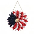 YingYouFu Patriotic Wreath for Front Door, Red White Blue Sunflower ...