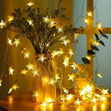Scheam 20 FT 40 LED Star String Lights 锛孎airy Christmas Lights Battery ...