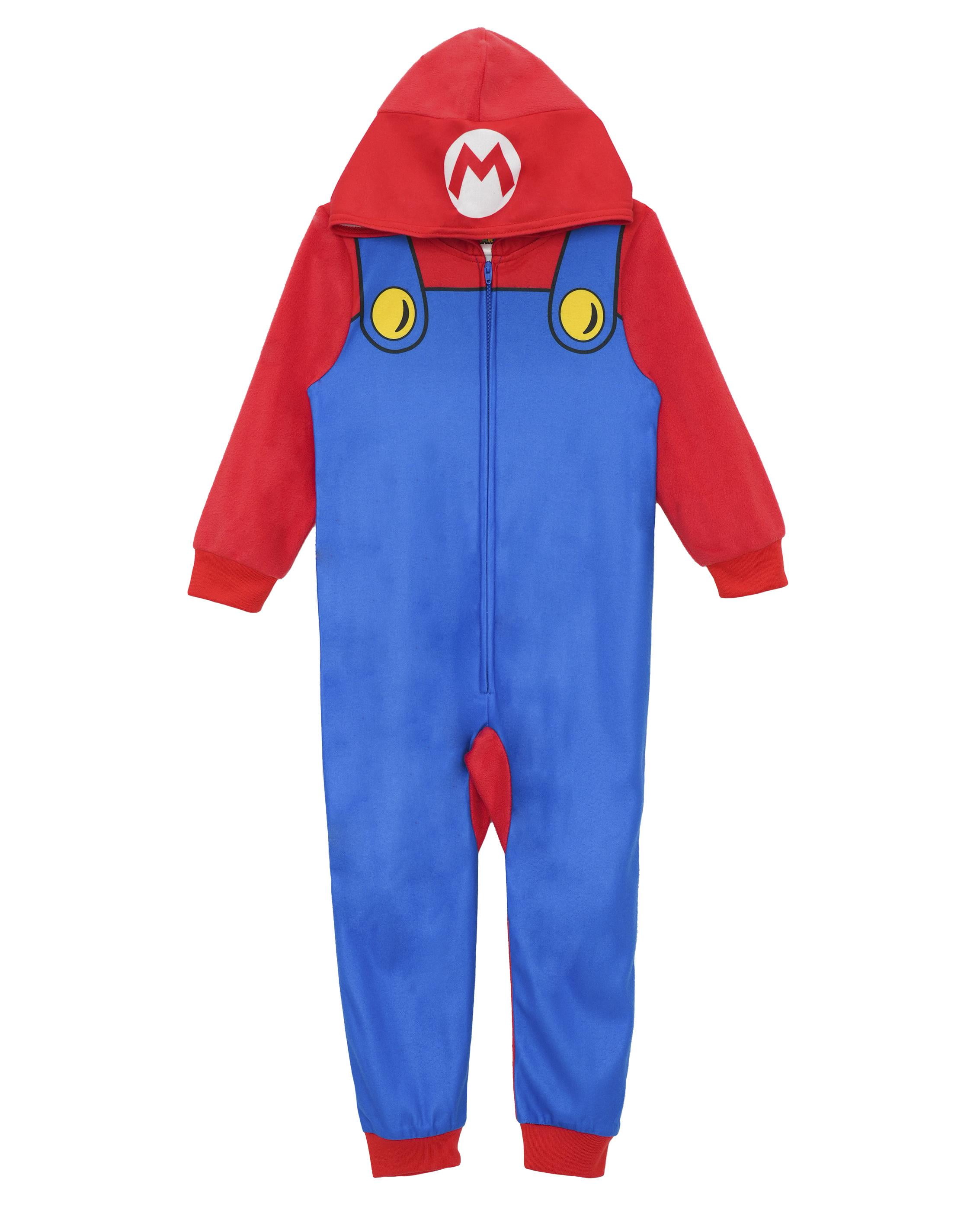 Nintendo Boys Super Mario Hooded Character Pajama Blanket Sleeper Sizes ...