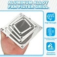 2Pcs 92mm Fan Filter Grills Aluminum Frame Mesh with Accessories ...