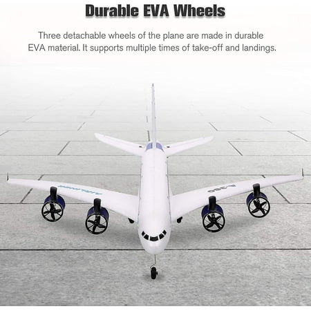 A380 2.4g Rc Airplane Flying Aircraft Glider With Led Searchlight 3ch ...