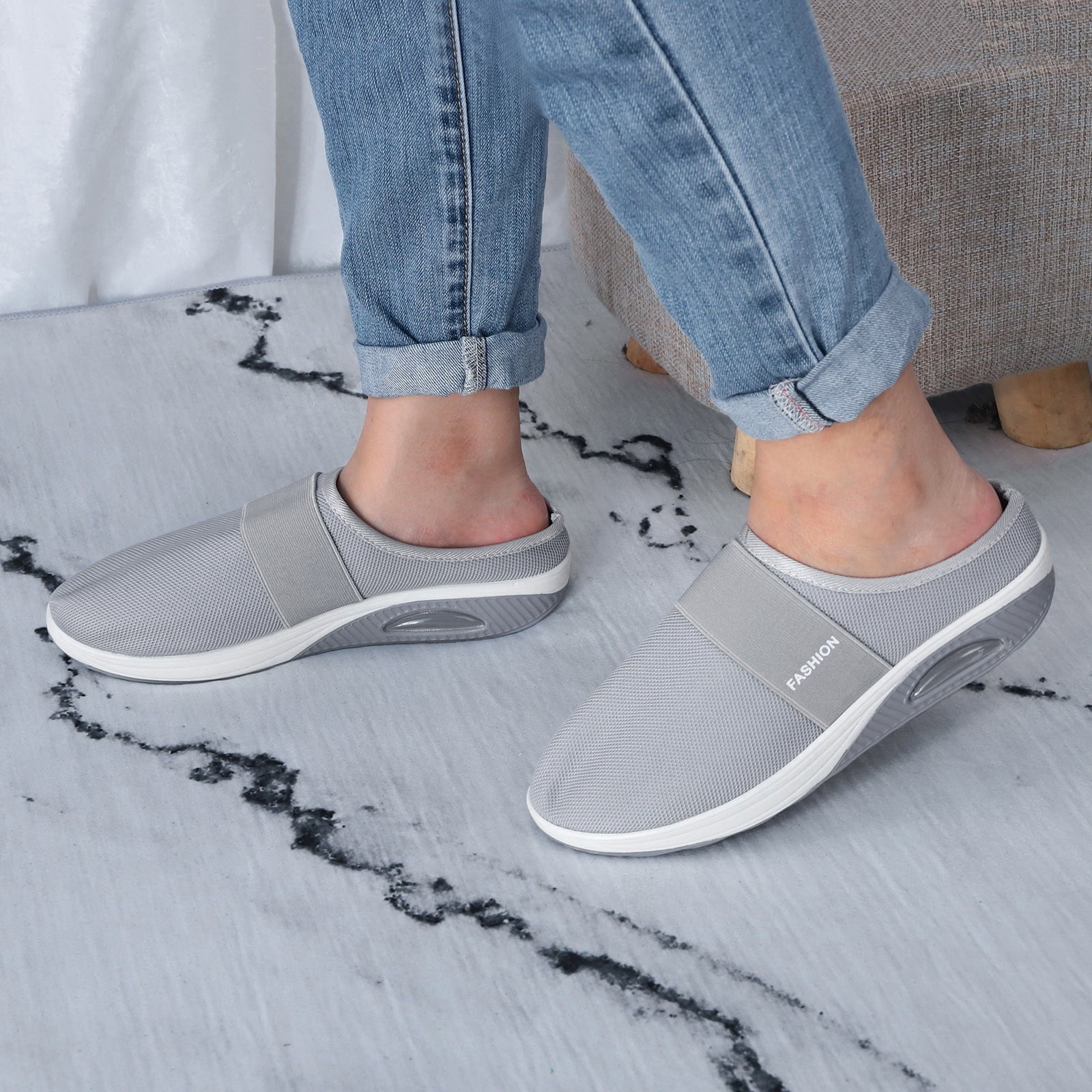 Click here for Bmisegm Wedges Slipper For Women Mesh Kick Shoes L... prices