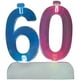 Blinking Number 60 Candle Holder and Birthday Candle Set, 5 Pieces ...