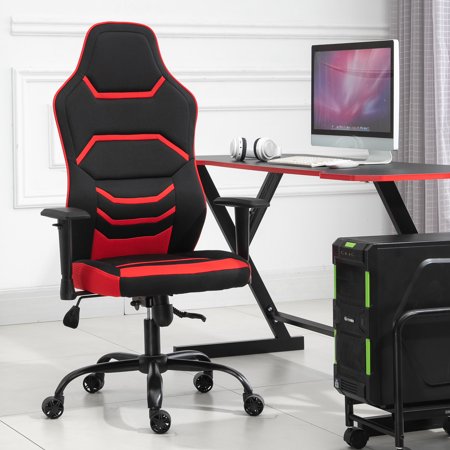 Racing Game Style Office Chair, Computer Work Seat with Adjustable Tilt ...