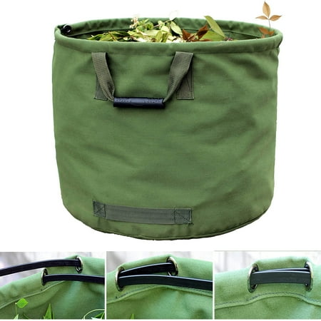 PERTTYUNG Garden Leaf Storage Bag Yard Waste Bag Container Tote Heavy ...