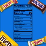 Snickers, M&M's & Twix Mini Assortment Party Chocolate Candy Variety ...