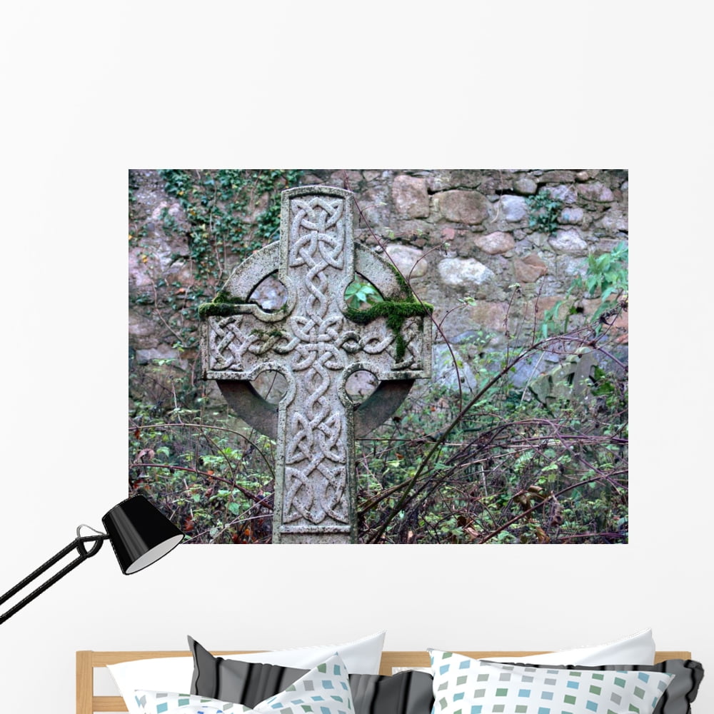 Celtic Cross 2 Wall Mural by Wallmonkeys Peel and Stick Graphic (48 in ...