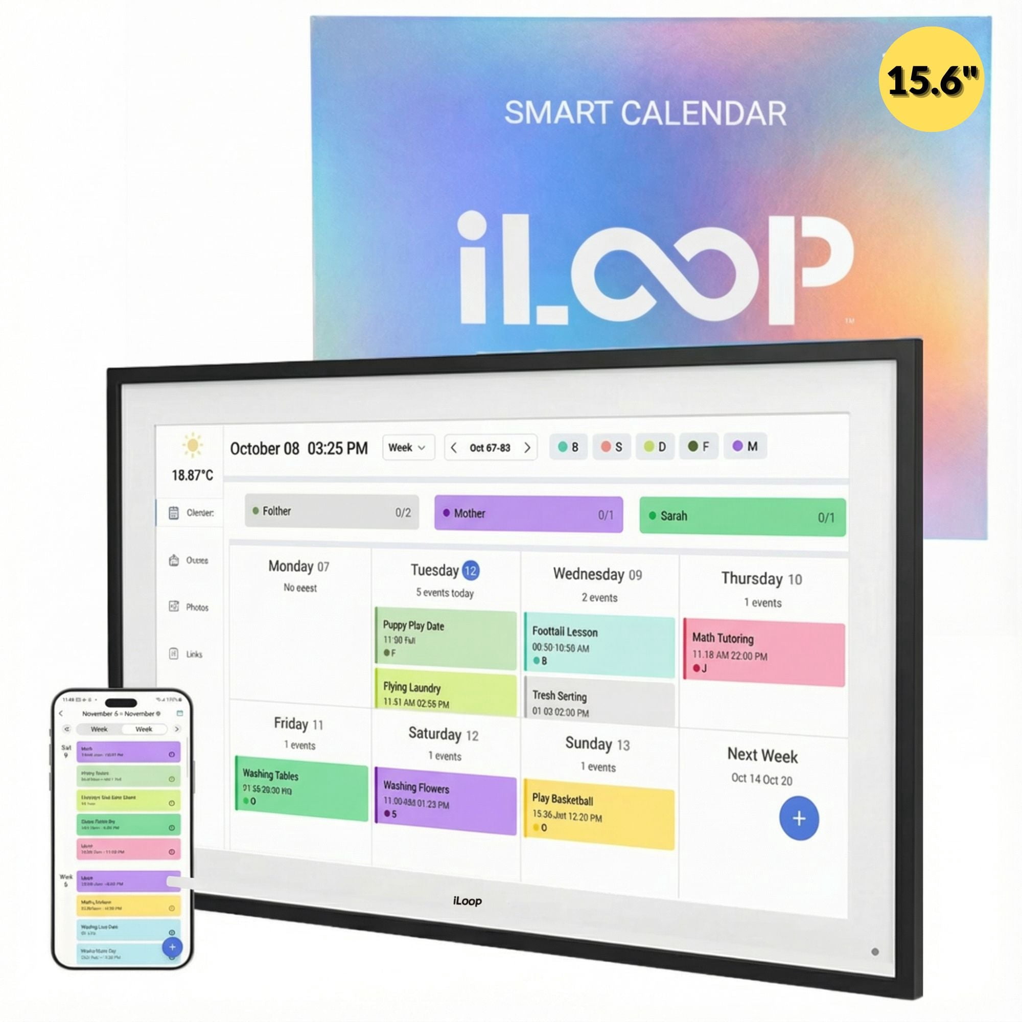 Click here for Iloop 15.6 Digital Calendar 32gb 3 Modes: Calendar... prices