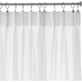Pinch Pleated Sheer Drapery Pairs, White, 144" Wide x 84" Long ...