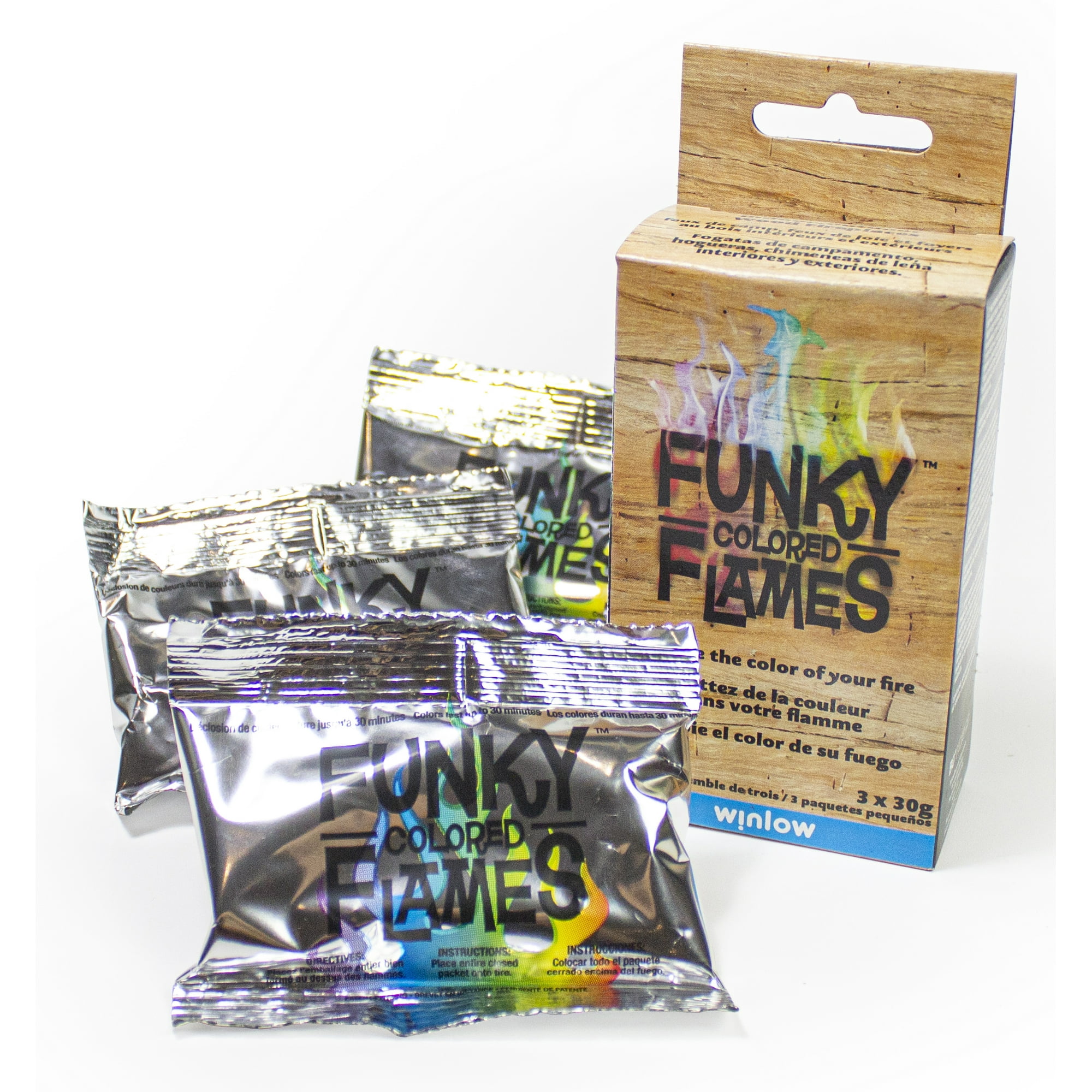 Get Stoked! Funky Flames Fire Color Changing - Fire Colorant (Powder) - 3-Pack 3-Pack