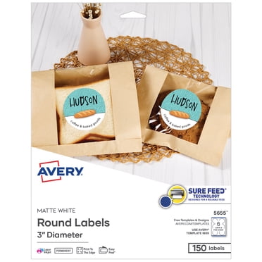 Avery Square Labels, 3" x 3", Permanent, 150 Labels (5659) - Walmart.com