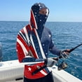 American Flag Rash Guard With Hood And Face Shield Featuring 3D Digital ...