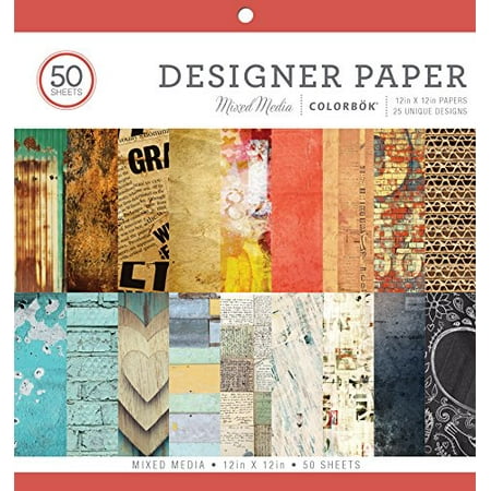 Colorbok 73470B Designer Paper Pad Mixed Media, 12" X 12" | Walmart Canada