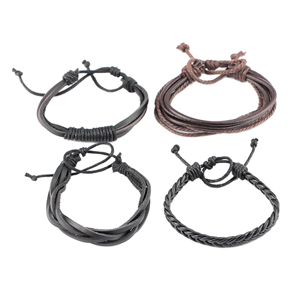 Click here for Unbranded 4pcs/Set Vintage Handmade Woven Leather... prices