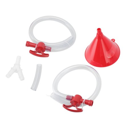 Double Header Cone Beer Funnel Red Food Grade PP Beer Funnel and Tube ...
