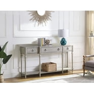 Creative Co-Op MDF & Fir Wood Cabinet with 3 Drawers, Distressed Blue ...