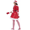 5PCS Mrs Claus Costume for Women Adult Miss Clause Santa Dress Plus ...
