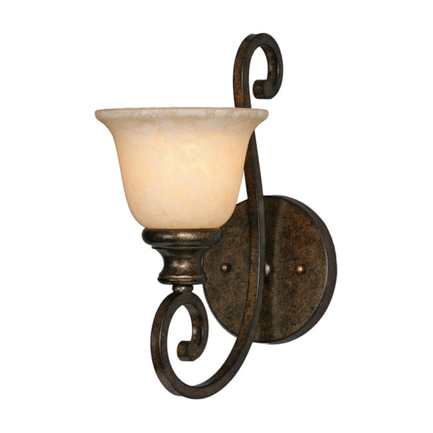 Golden Lighting 8063-1W Single Light Wall Sconce from the Heartwood ...