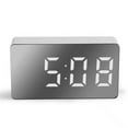 Car Clock Led Mirror Electronic Digital Alarm Clock Multi-Color Font ...