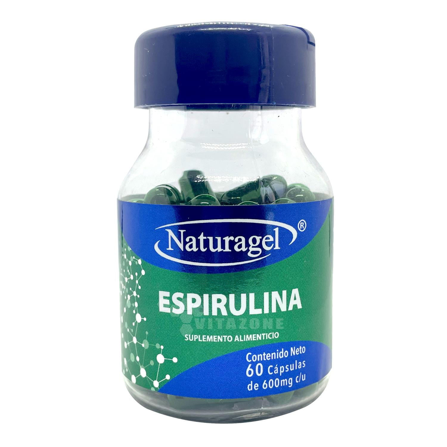 Espirulina 60 cápsulas de 1000 mg Naturagel | Walmart en línea