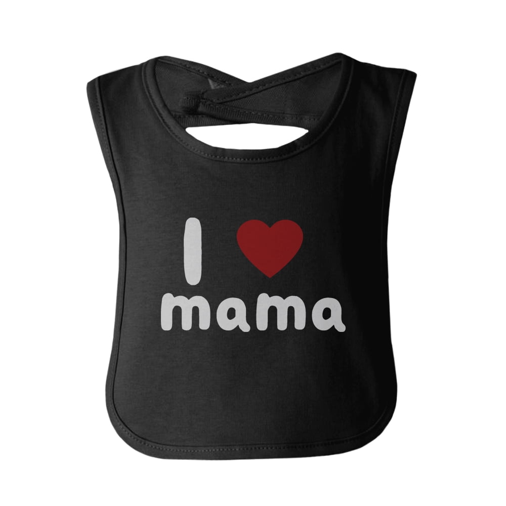 I Love Mama Cute baby Bibs Funny Infant Snap On Bib Great Baby Shower ...