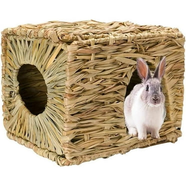 Bunny Grass House Natural Seagrass Bed Hideaway Toy Rabbit Hideout Hay ...